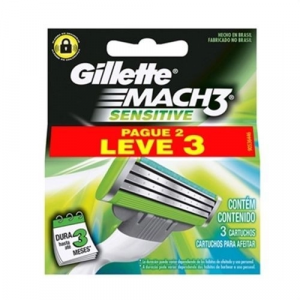 Oferta Relâmpago | Carga Gillette Mach 3 Sensitive L3p2