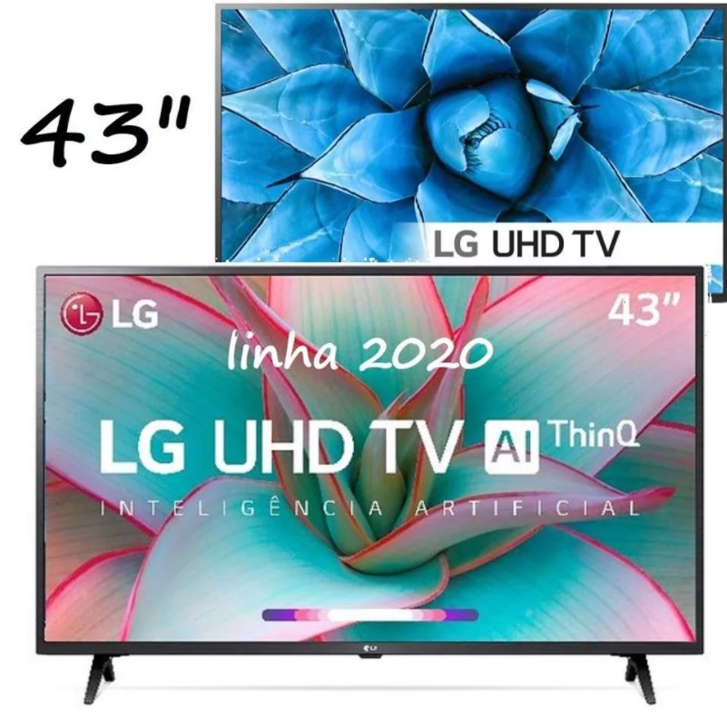Oferta Relâmpago | Smart TV 4K LED IPS 43” LG 43UN7300PSC Wi-Fi ...