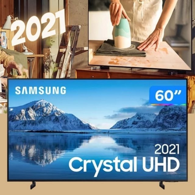 Oferta Relâmpago | Smart TV 60″ Crystal UHD 4K Samsung 60AU8000, Painel ...